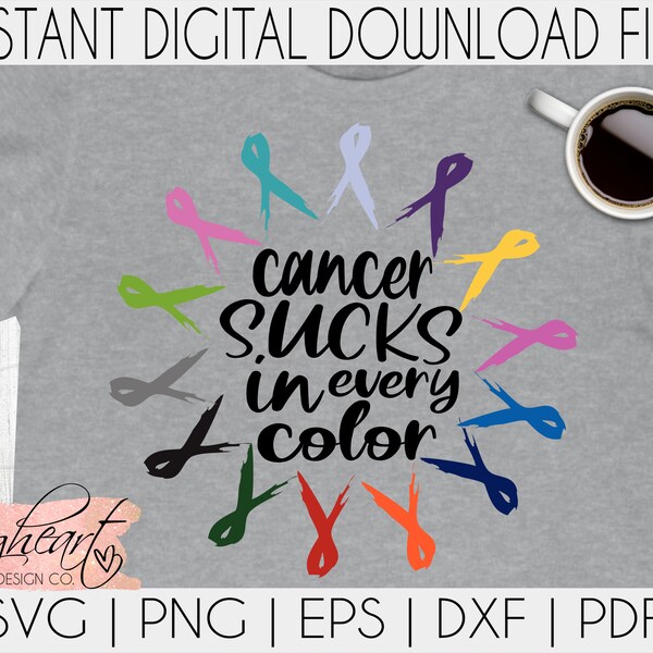 Cancer Awareness Svg - Etsy