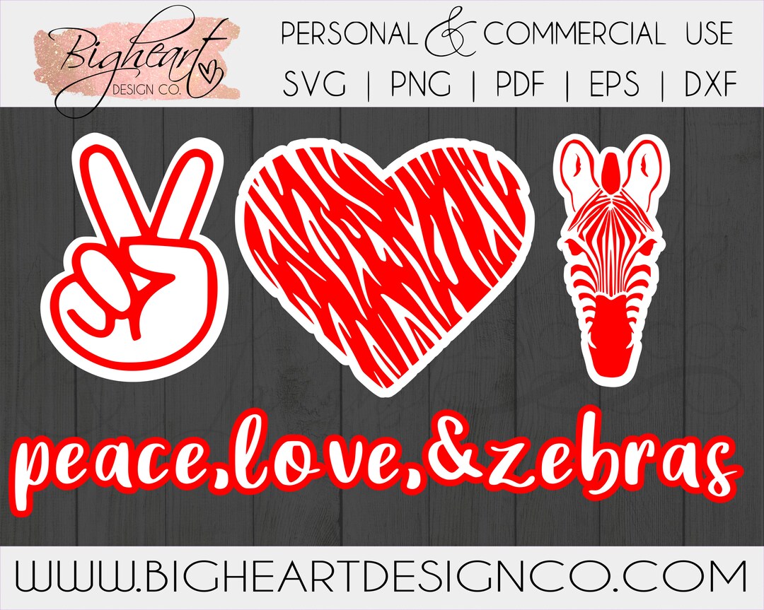 Peace, Love, & Zebra SVG Go Zebra SVG Zebra Pride SVG - Etsy