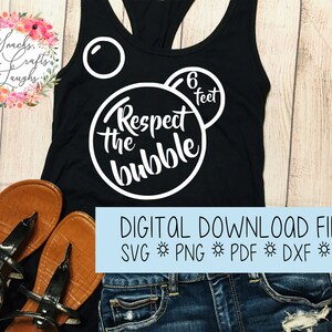 Respect the Bubble SVG 6 Feet SVG Personal Space SVG | Etsy