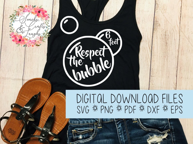 Respect the Bubble SVG 6 Feet SVG Personal Space SVG | Etsy