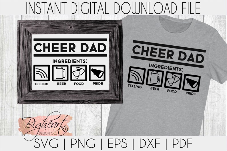 Cheer Dad SVG Cheer Dad Ingredients SVG Cheer Dad Pride | Etsy