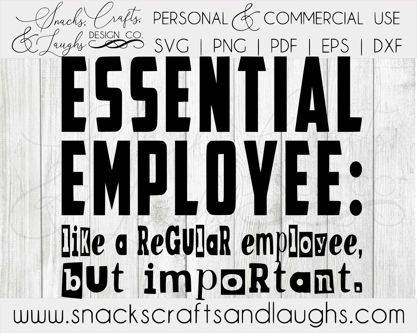 Essential Employee Like a Regular Employee but Important SVG - Etsy