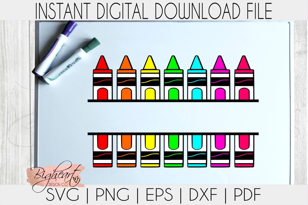 Crayon SVG Crayon Nameplate SVG Teacher Crayon Label SVG - Etsy