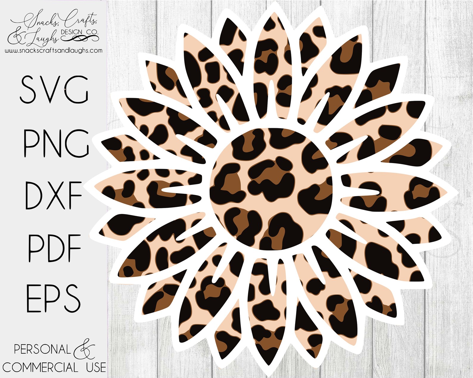 Leopard Sunflower SVG Leopard Print SVG Leopard SVG - Etsy