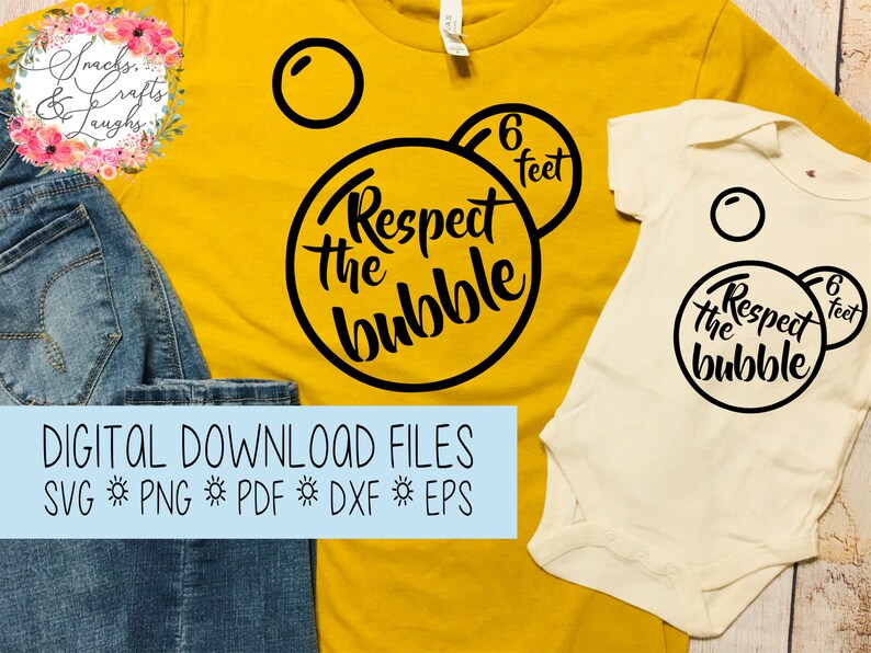 Respect the Bubble SVG 6 Feet SVG Personal Space SVG | Etsy