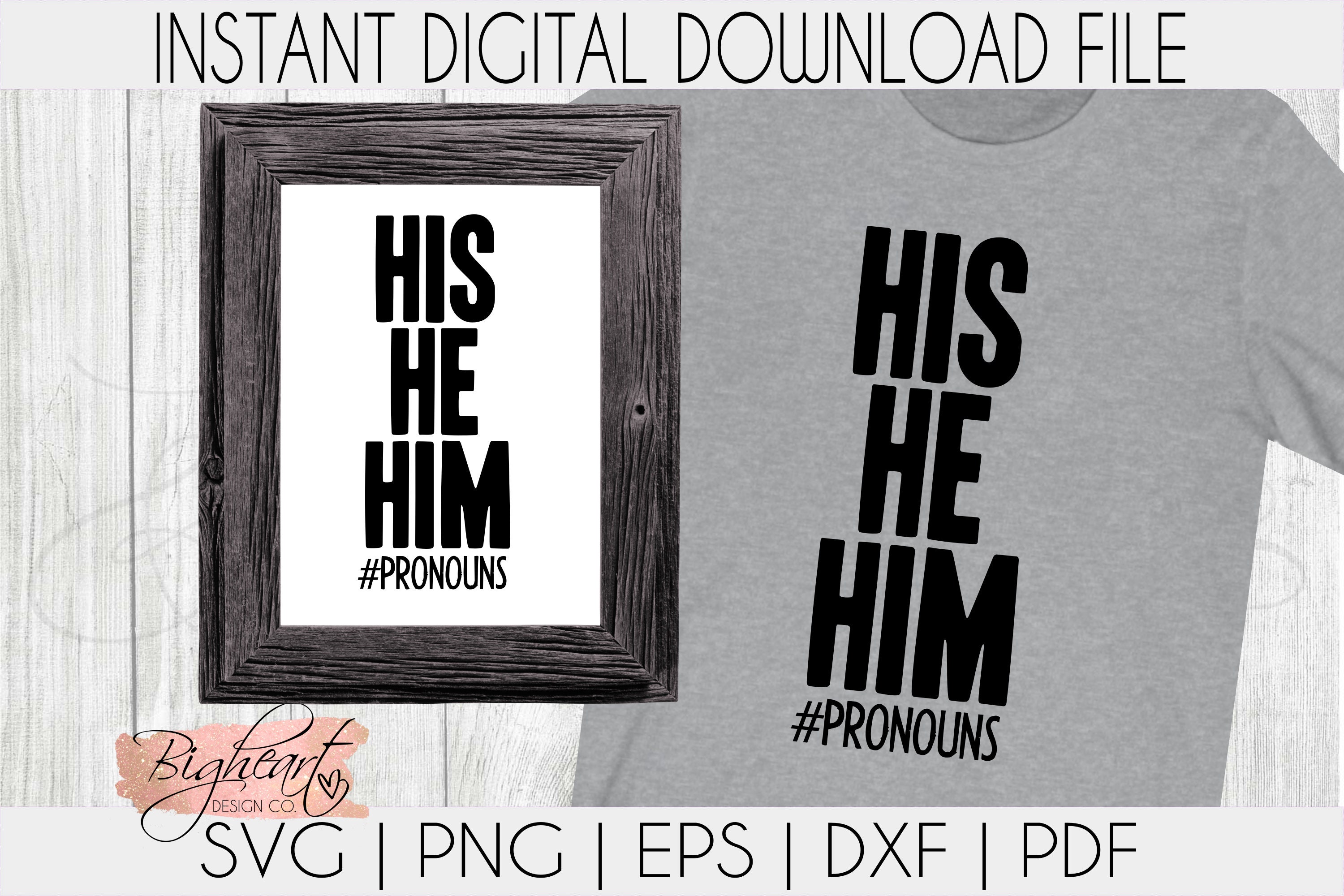 His He Him Pronouns SVG Gender Pronouns SVG Gender Fluid | Etsy India