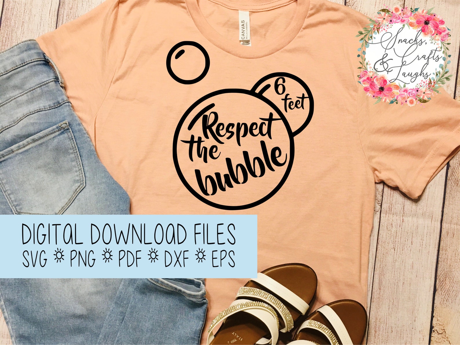 Respect the Bubble SVG 6 Feet SVG Personal Space SVG | Etsy