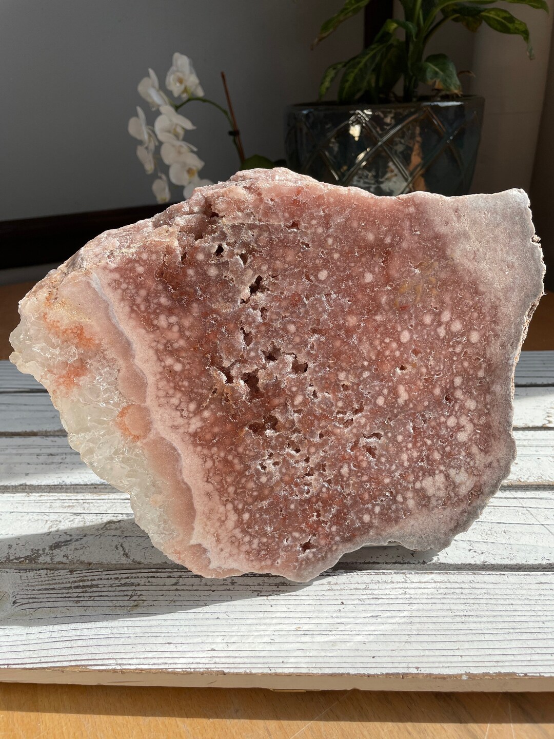 Large High Grade AAA Pink Amethyst Slab Spiritual Meditation Energy ...