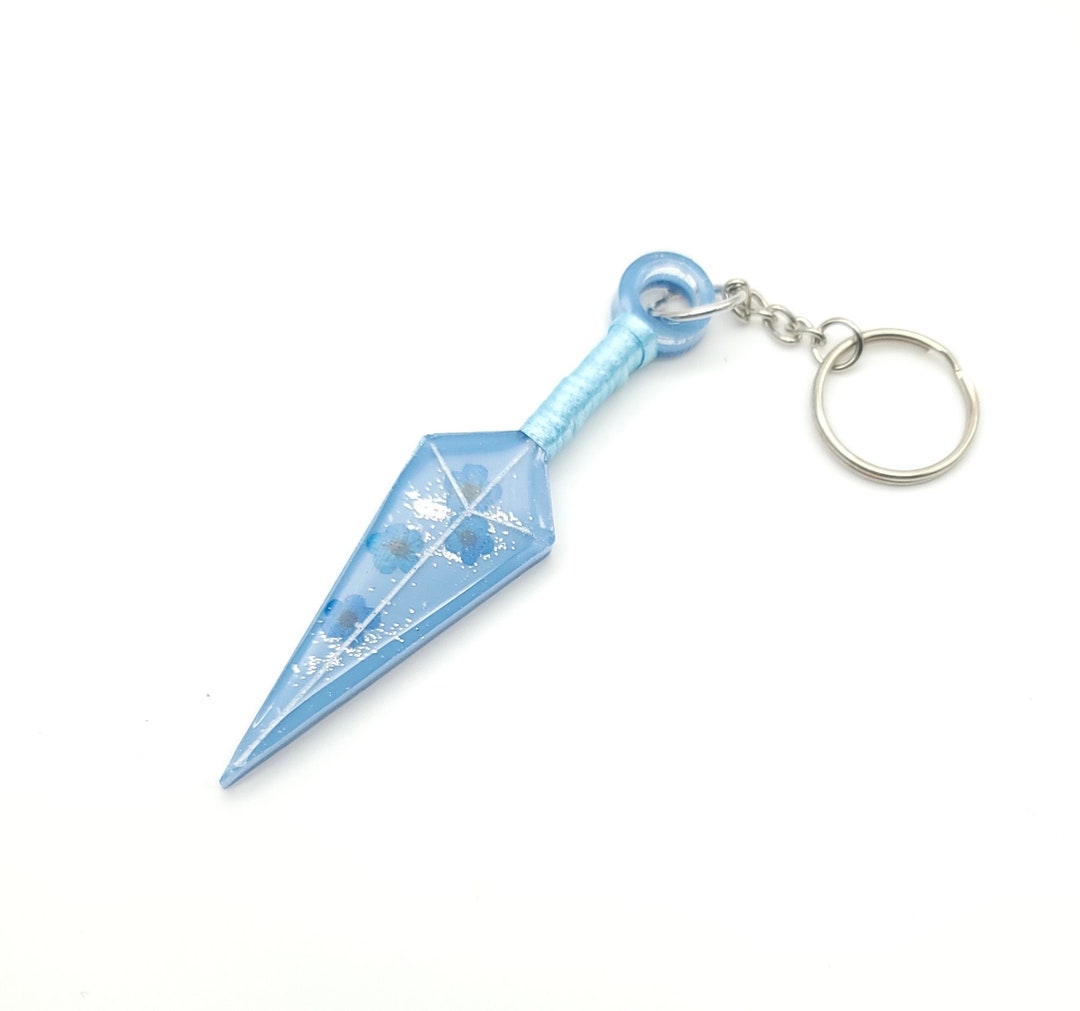 Kunai Style Cherry Blossom Keychain, Kunai Keychain, Japanese Keychain ...