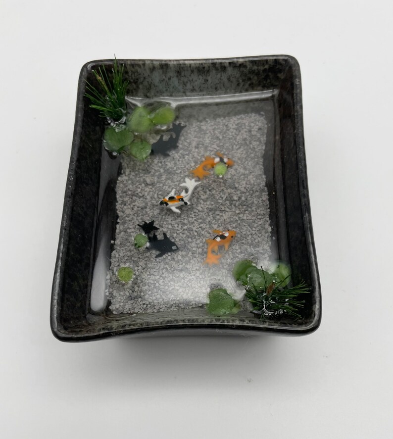 Miniature Realistic Resin Japanese Koi Fish Pond - Etsy