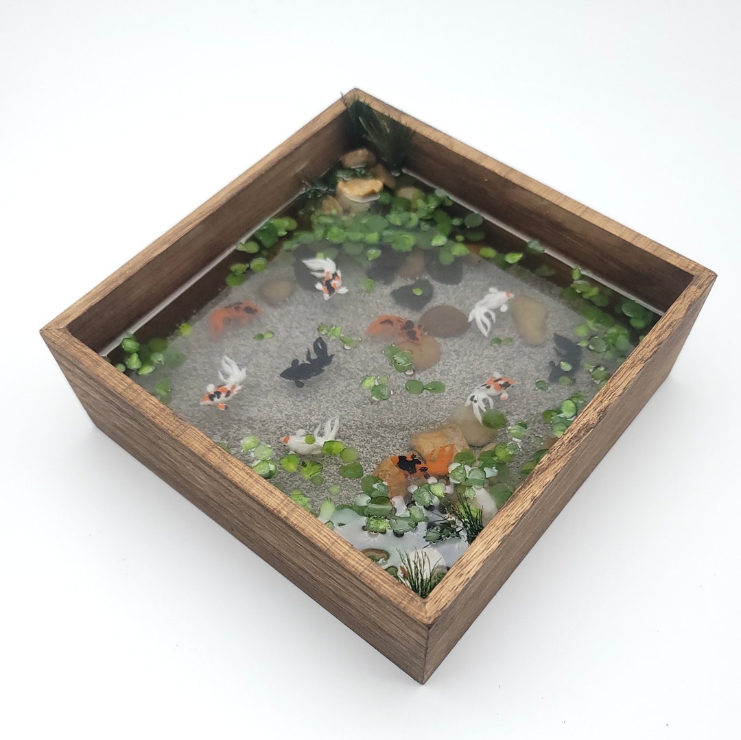 Miniature Realistic Resin Japanese Koi Fish Pond Koi Pond - Etsy