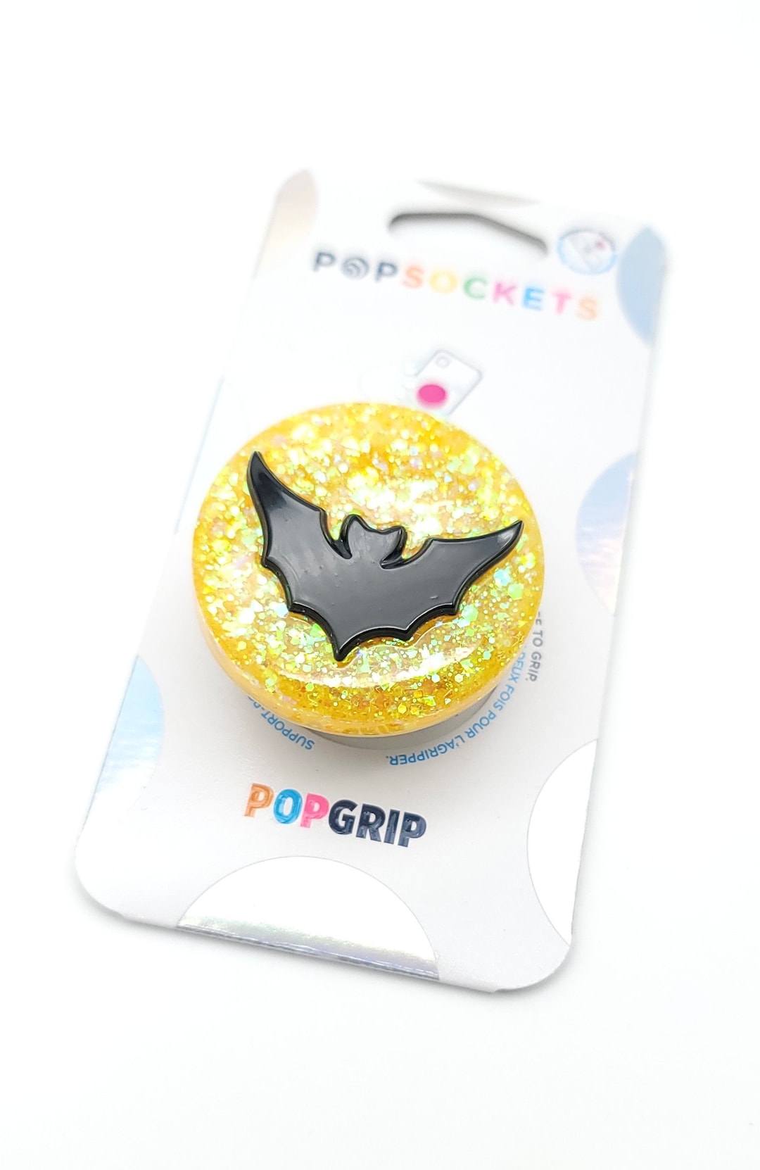 Bat With Moon Glitter Resin Popsocket - Etsy