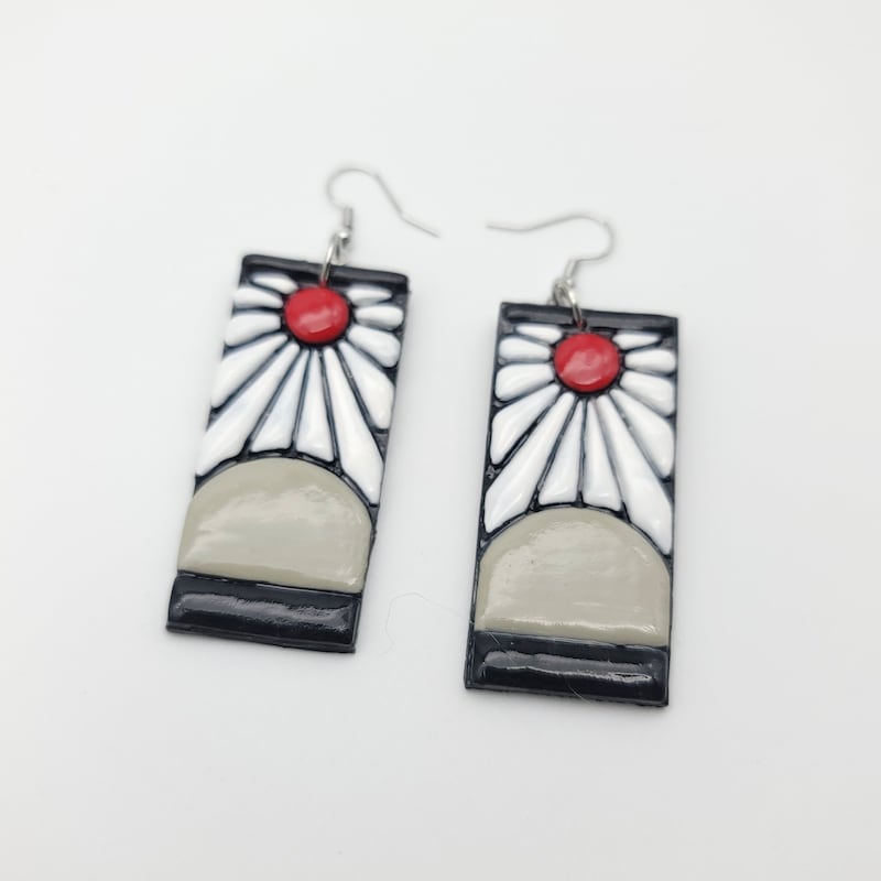 Japanese Hanafuda Earrings - Etsy