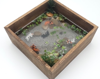 Miniature Realistic Resin Japanese Koi Fish Pond - Etsy