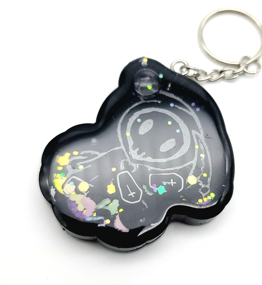 Glitter Grim Reaper Shaker Keychain: Spooky Halloween Charm - Etsy