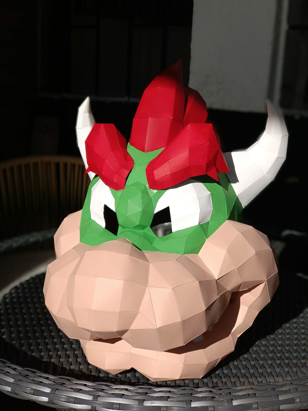 Bowser Mask Papercraft Digital Template Origami Pdf DIY Low - Etsy