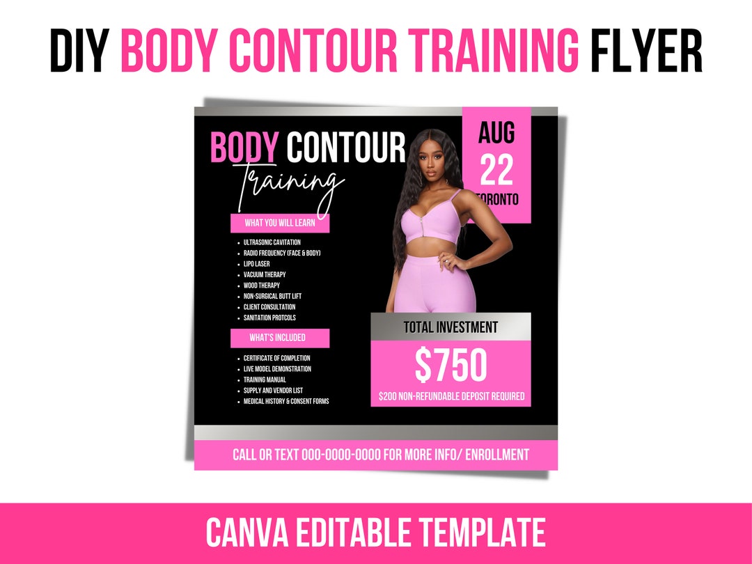 DIY Body Contouring Flyer, Body Sculpting Flyer, Body Contour Flyer ...