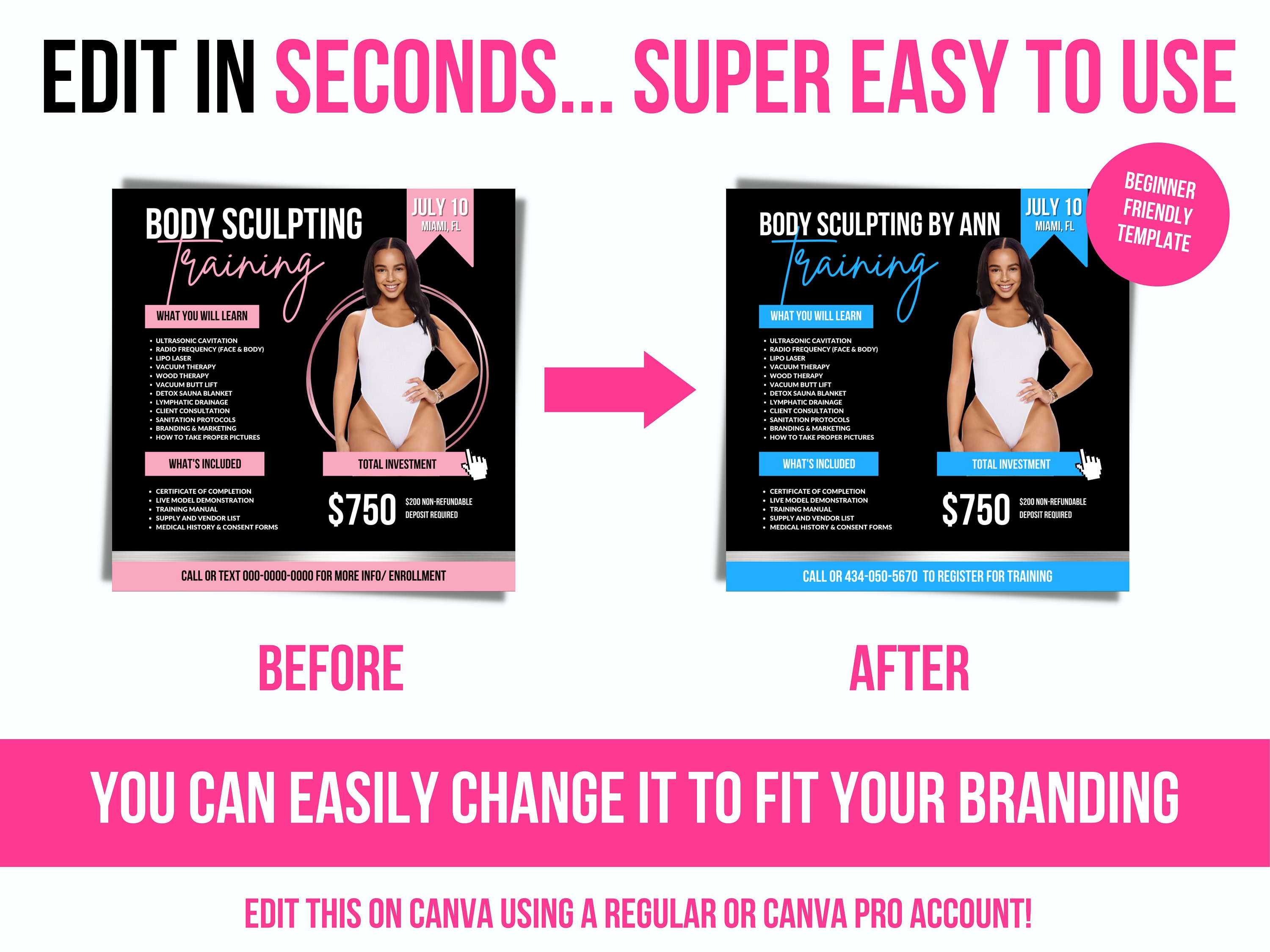 DIY Body Contouring Flyer, Body Sculpting Flyer, Body Contour Flyer ...