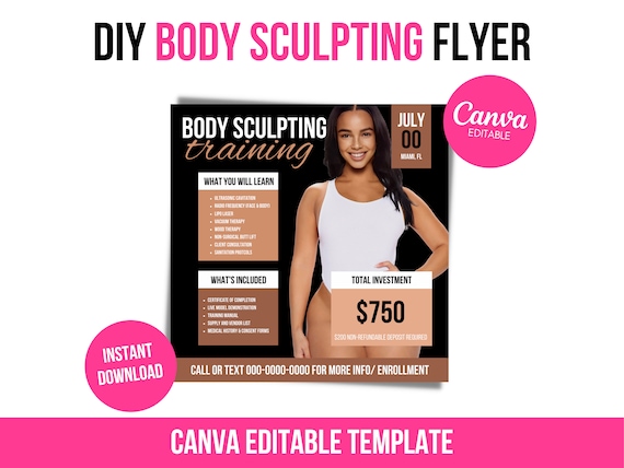DIY Body Contouring Flyer Body Sculpting Flyer Body Contour - Etsy