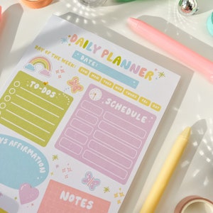 Pastel Daily Planner Notepad - Etsy