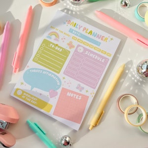 Pastel Daily Planner Notepad - Etsy