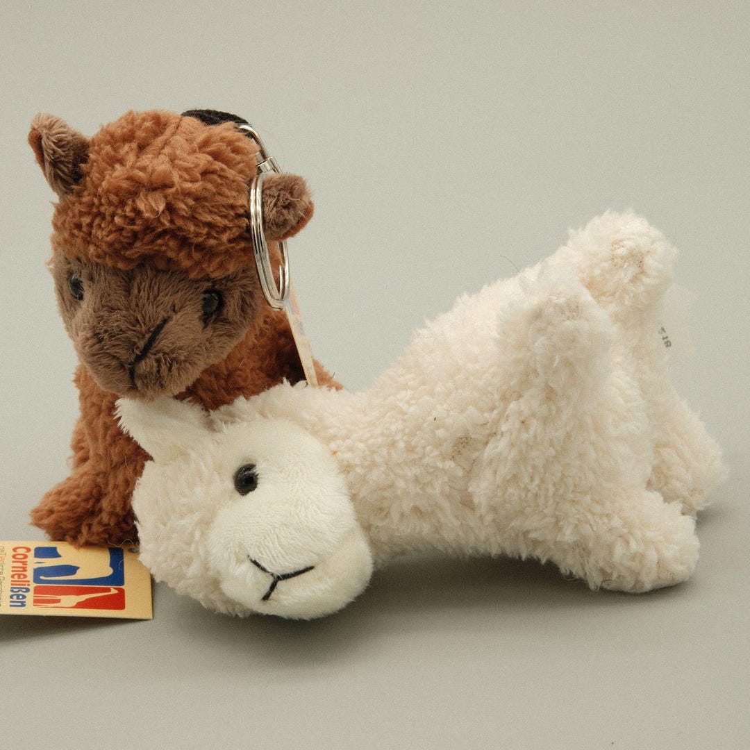 Small Plush Alpaca Keychain – 12 Cm With Keyring, Available in Brown or ...