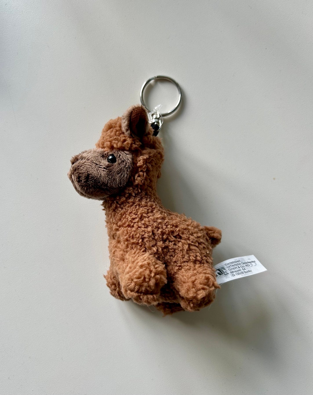Fluffy Alpaca Llama Pendant With Key Ring in Brown & Made of Plush - Etsy