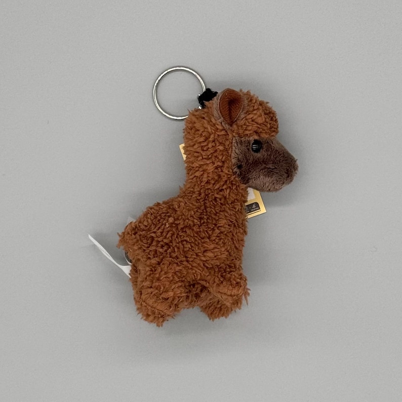 Small Plush Alpaca Keychain – 12 Cm With Keyring, Available in Brown or ...