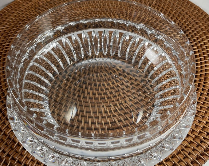 9 in Gorgeous Cazlor Heavy Crystal Cut and Etched Bowl Hand Made in ...