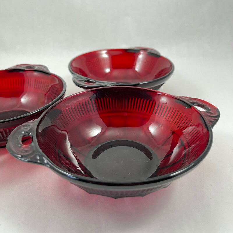 Red Depression Glass - Etsy