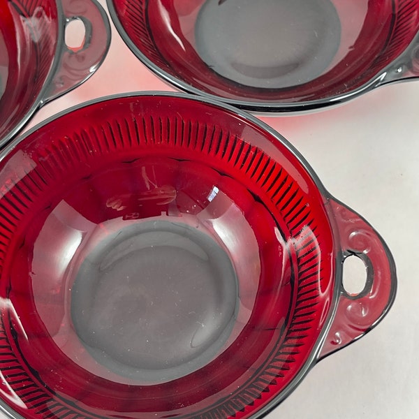 Red Depression Glass - Etsy