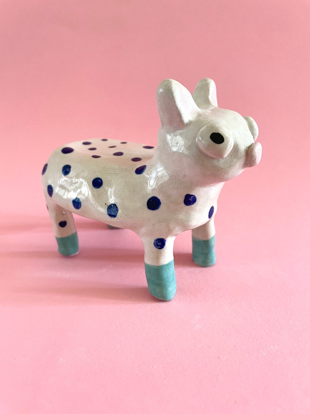 Ceramic Fat Cat Sculpture - Handcrafted Coastal Art - Etsy