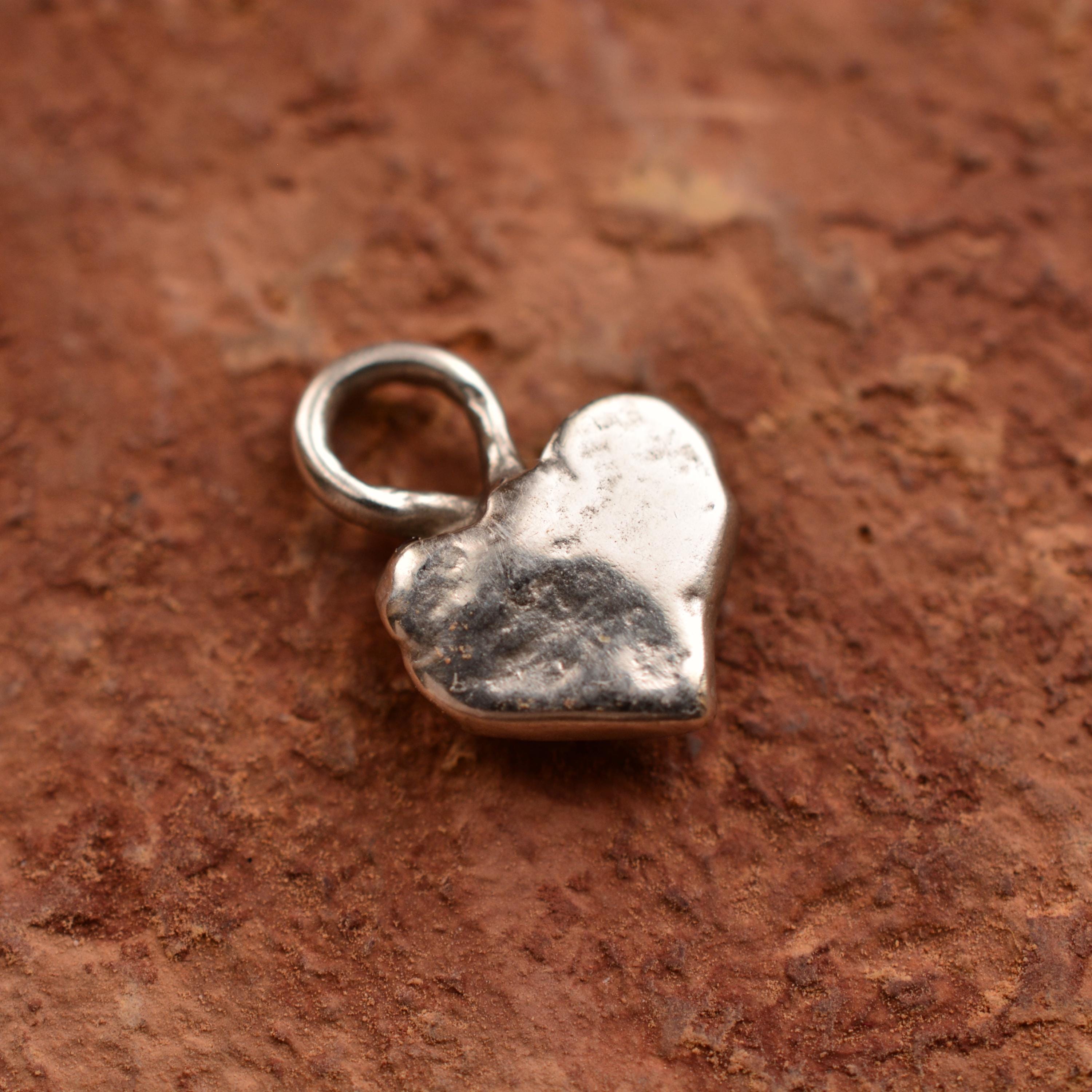 Sterling Silver Spiral Heart Pendant: Rustic Boho Talisman - Etsy