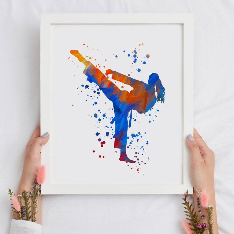 Girl Karate Print Taekwondo Prints Karate Gift Girl Karate - Etsy