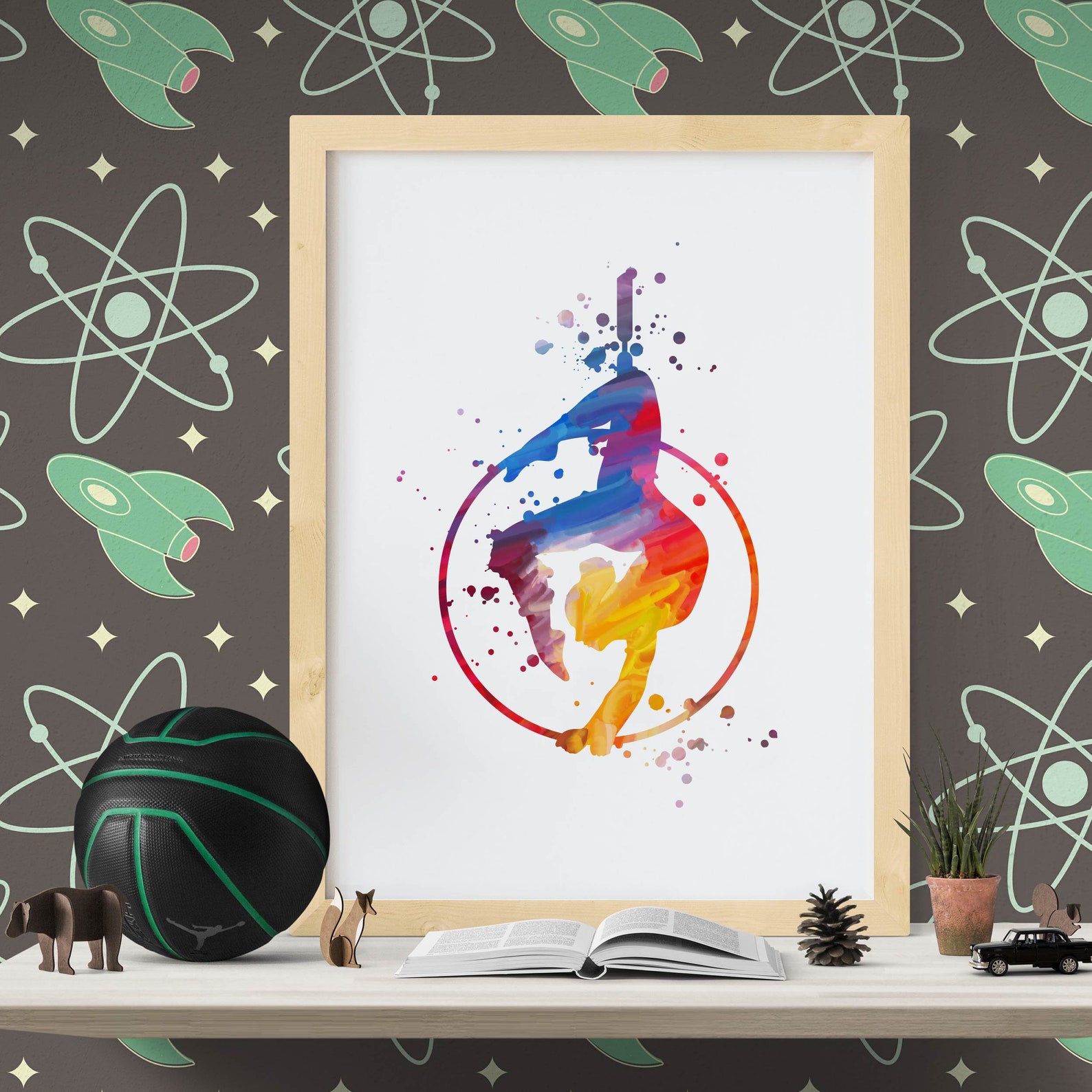 Aerial Hoop Print Lyra Hoop Art Aerial Acrobat Dance Studio - Etsy