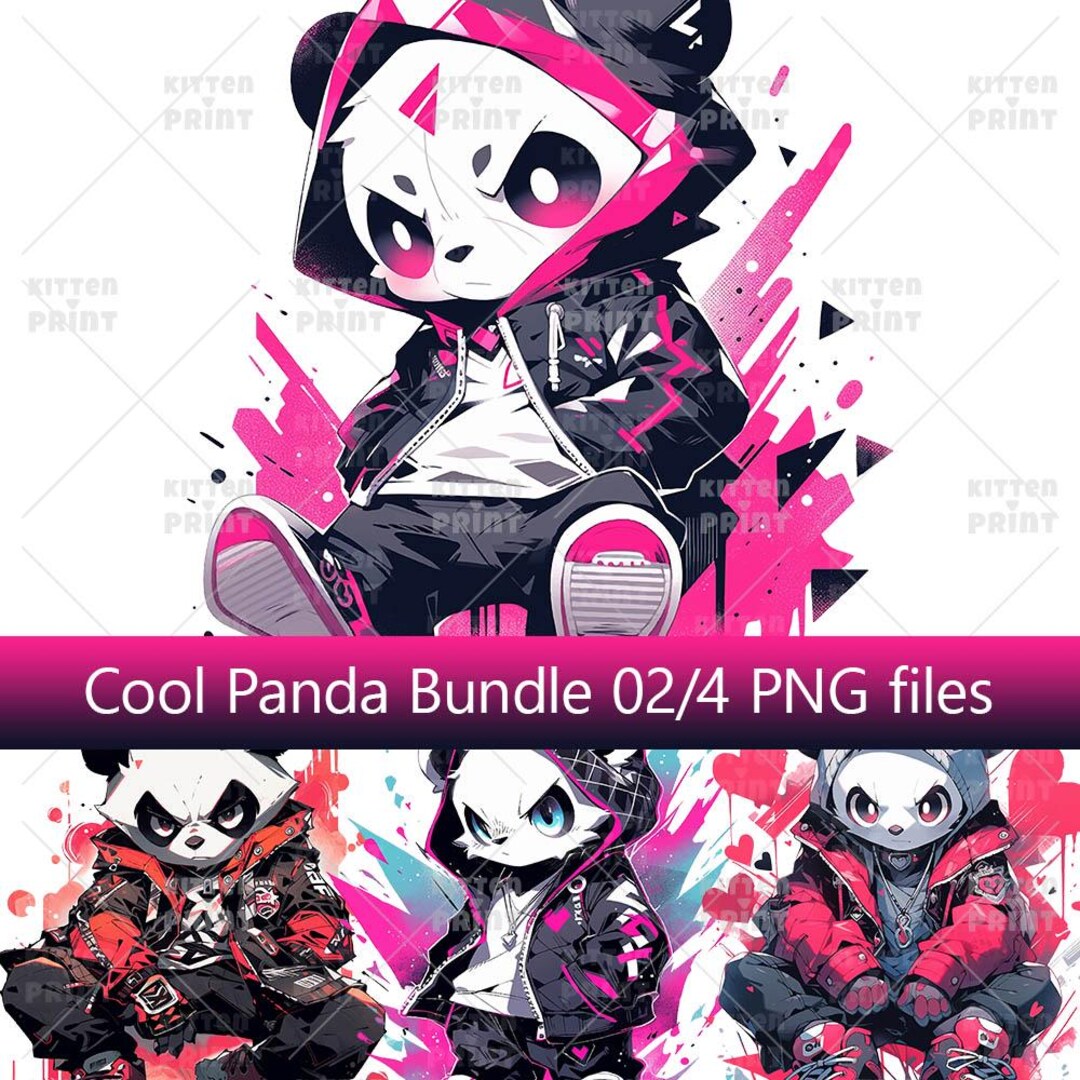 Cartoon Hip Hop Panda, Cool Panda Clipart, Fashion Bamboo Bear, Funny ...