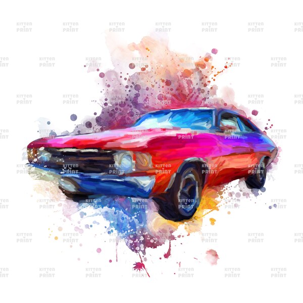 Muscle Car Print - Etsy