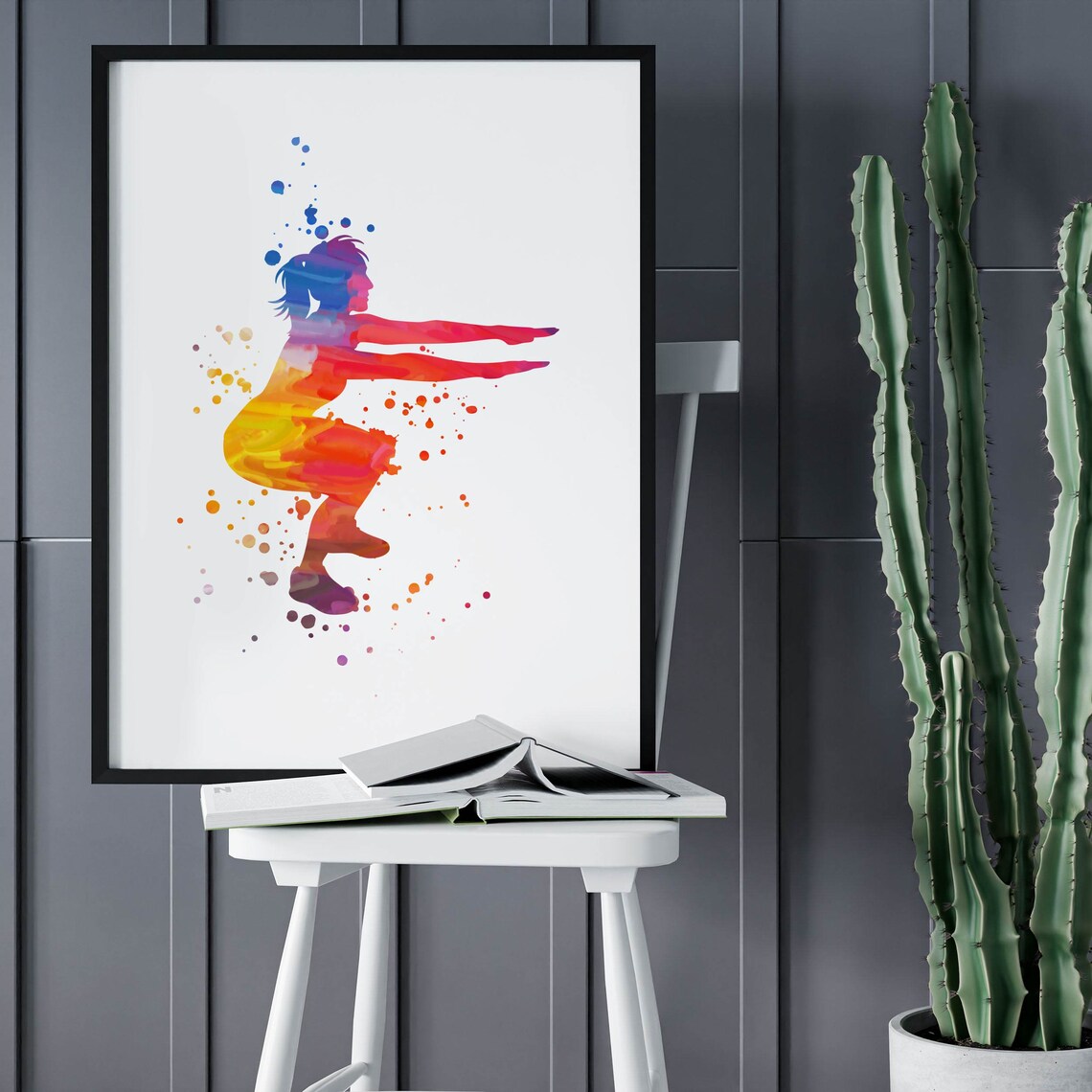 Woman Fitness Print Workout Art Exercise Girl Sports Wall - Etsy