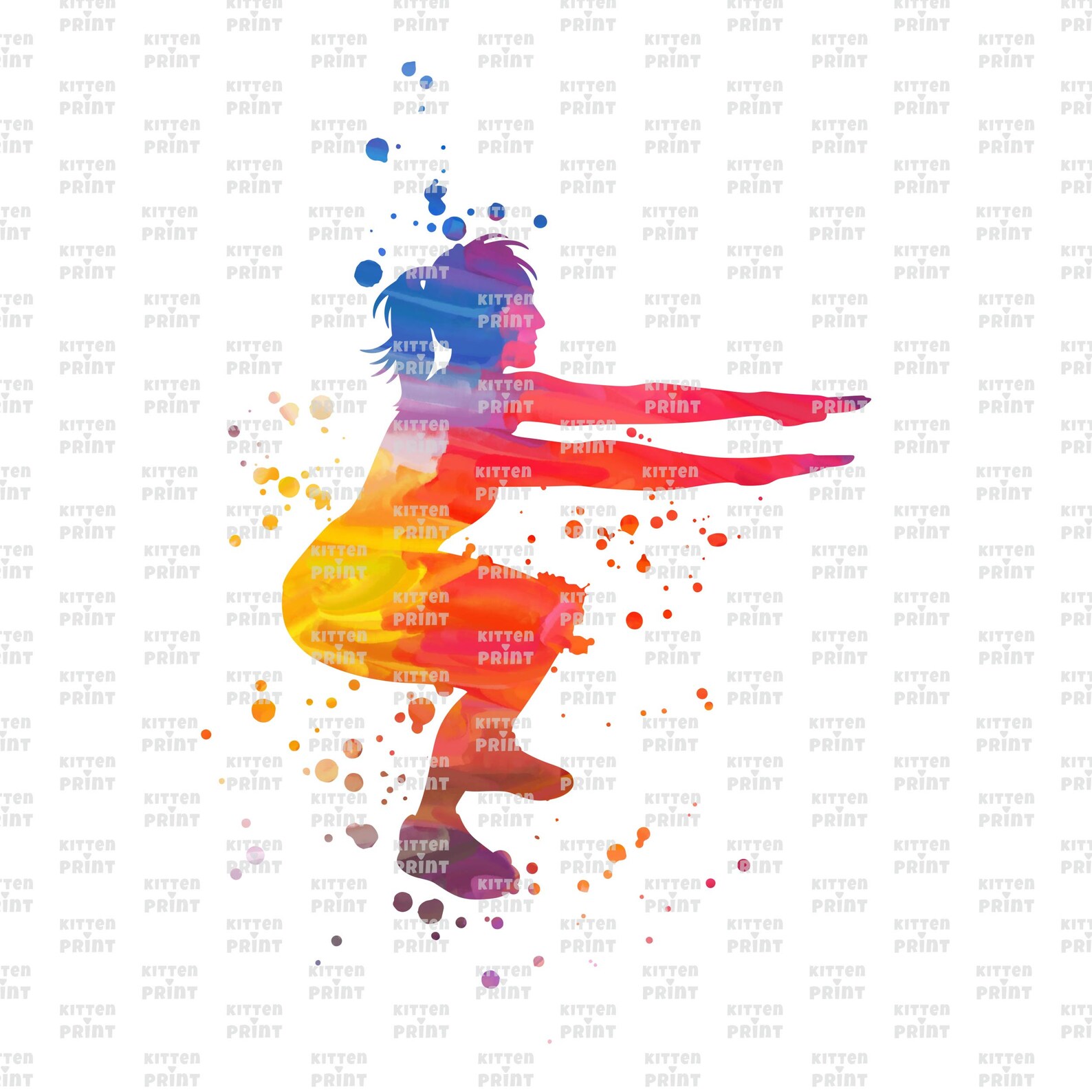 Woman Fitness Print Workout Art Exercise Girl Sports Wall - Etsy