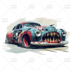 Road Horror, Mad Muscle Car, Vintage Sports Car Monster, Racing Car and ...