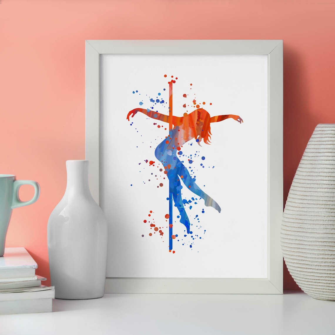 Pole Woman Art Watercolor Pole Dance Girl Dancer Wall Print - Etsy