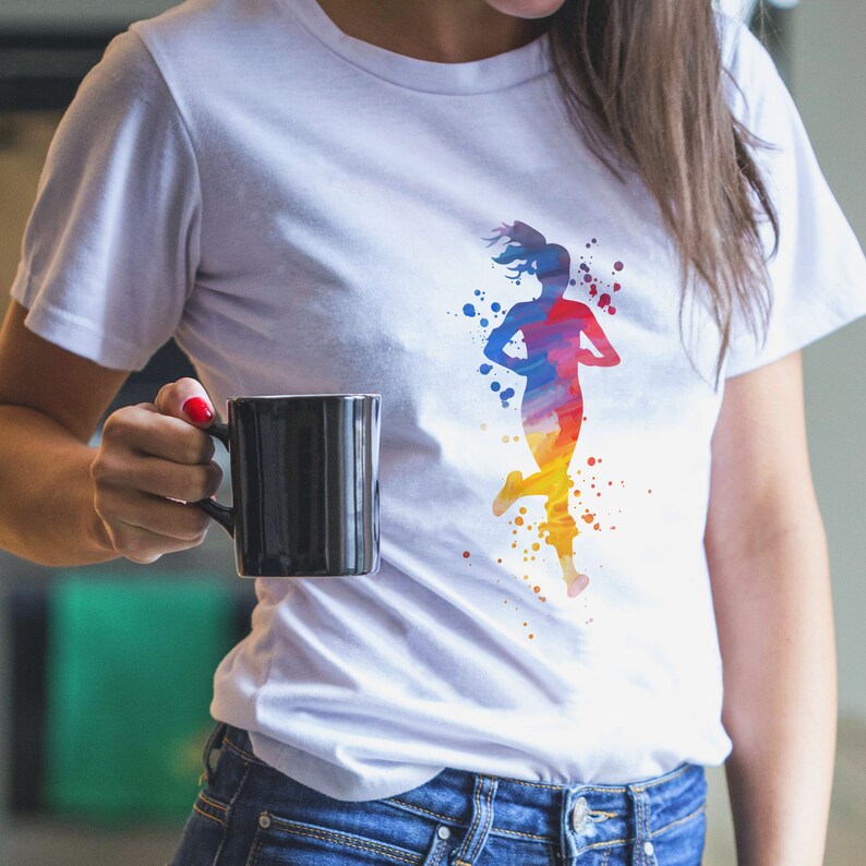 Runner Girl Wall Art Running Decor Runner Art Print - Etsy