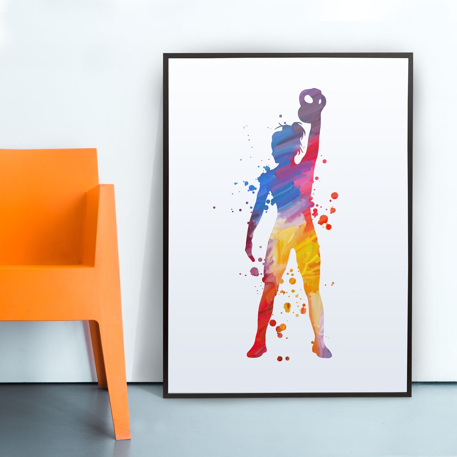 Kettlebell Art Workout Girl Print Gym Wall Art Sport Art | Etsy