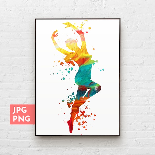 Watercolor Dance - Etsy
