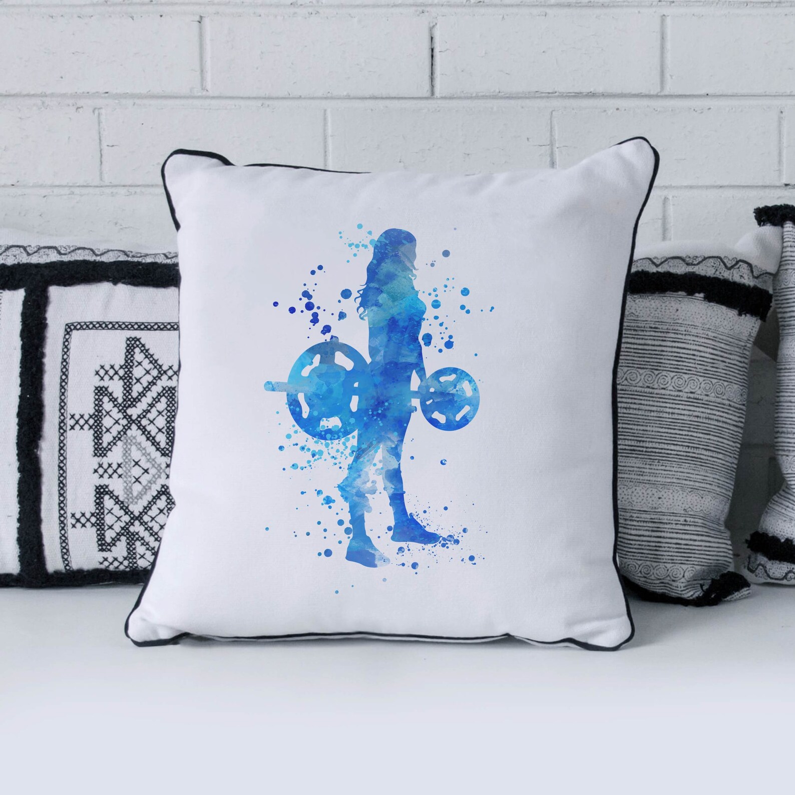 Workout Girl Print Barbell Art Weightlifting Art Gym Wall - Etsy