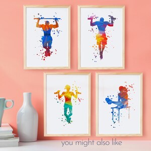 Workout Print, Sports Wall Art, Home Gym Prints, Fitness Printable ...