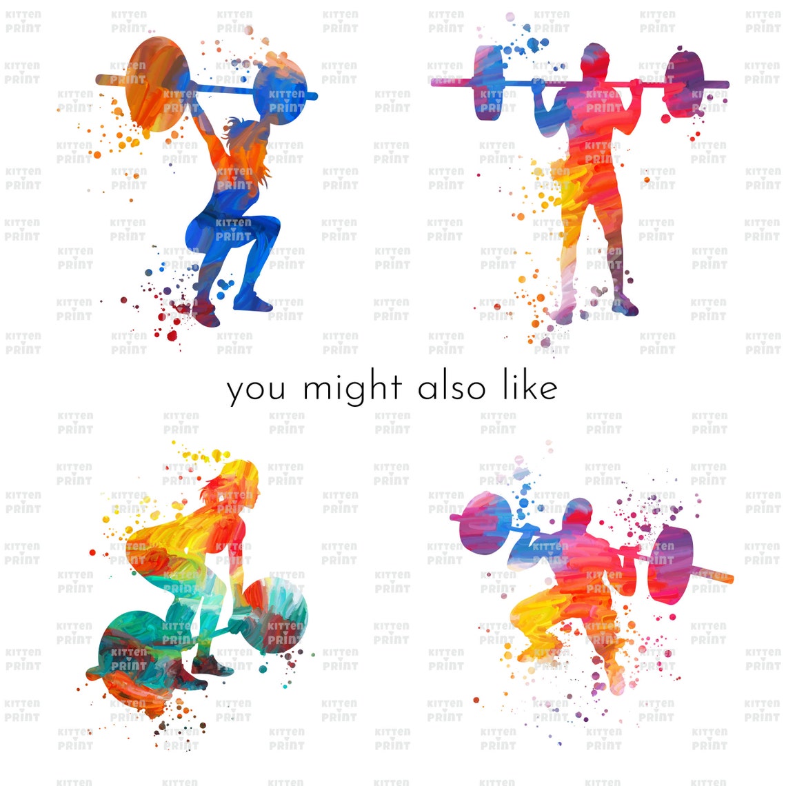 Woman Weightlifter Fitness Lady Deadlifting Girl Poster for - Etsy