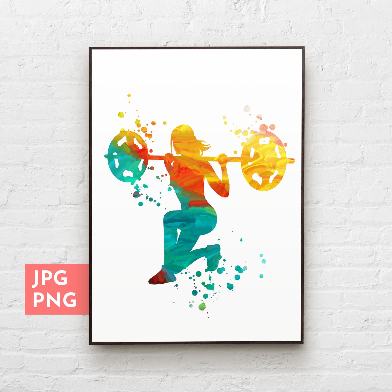 Deadlift Woman Print Weightlifting Art Poster for Home Gym - Etsy