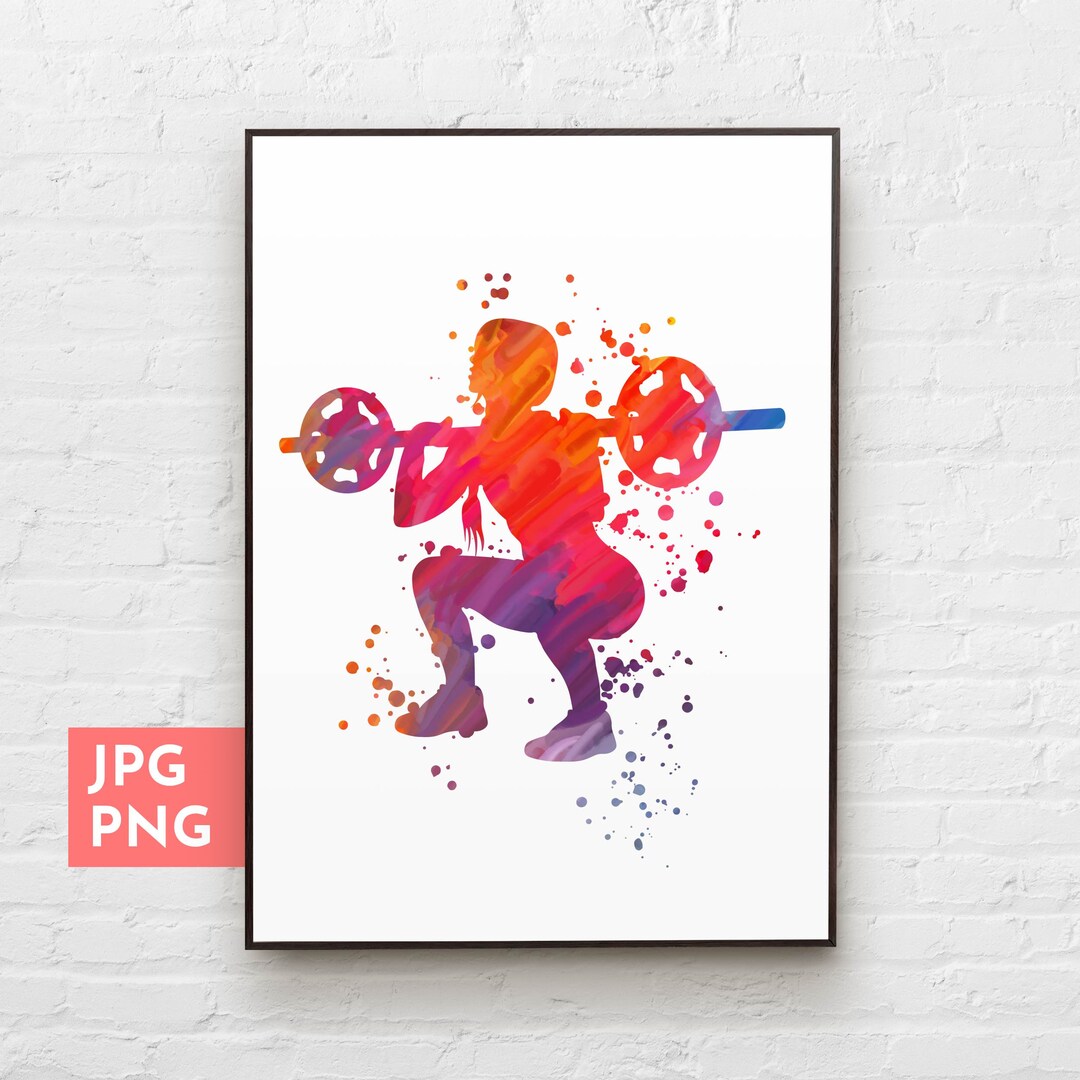 Weight Lifter Woman Print, Deadlifter Poster, Home Gym Decor for Women ...