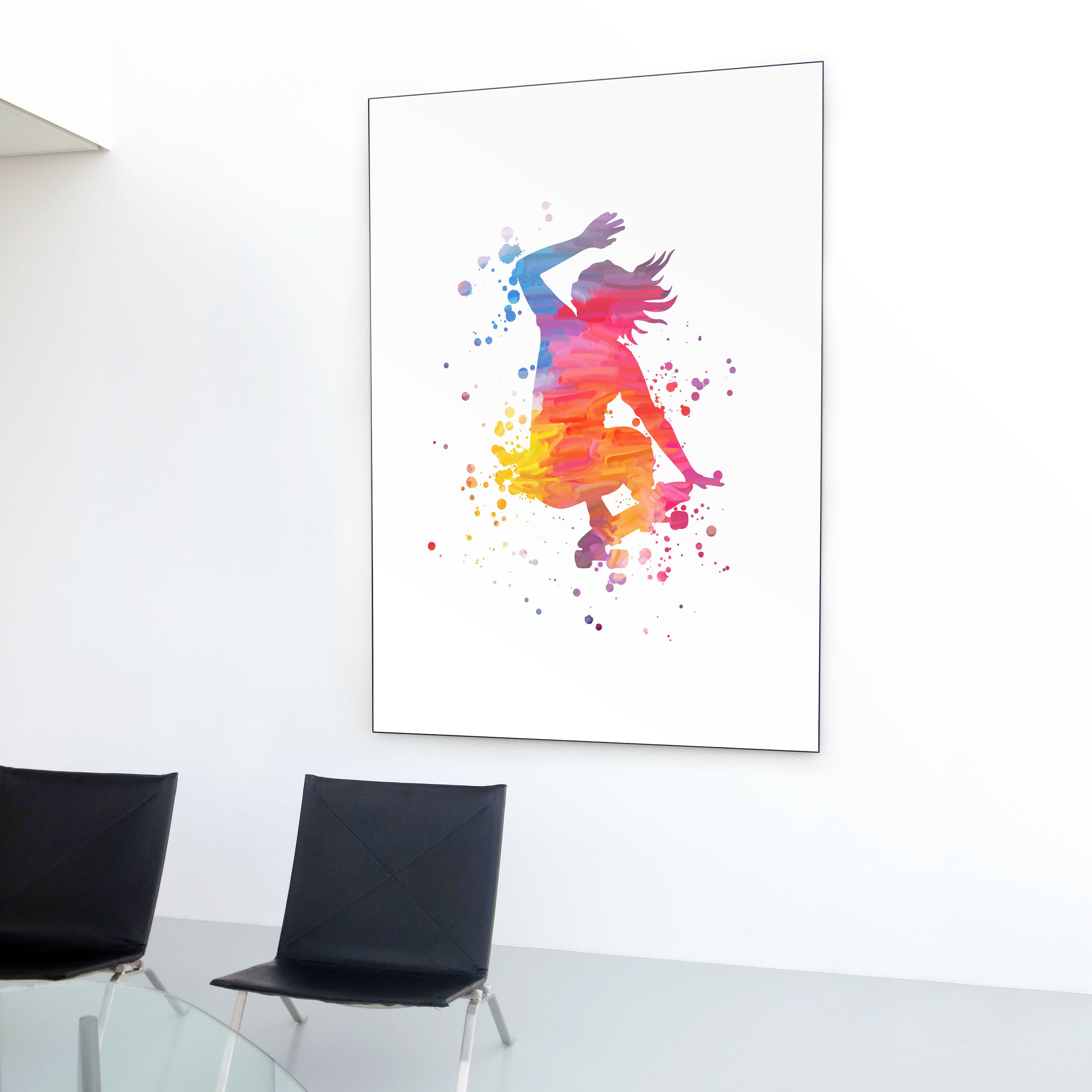 Skater Girl Art - Skater Png - Skateboarding Prints - Sublimation ...